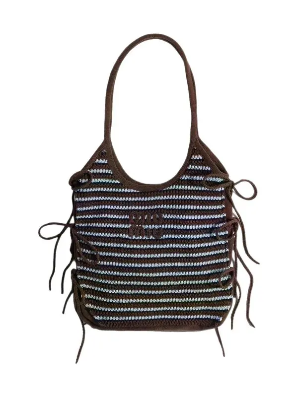 Miu Miu Ivy Crochet Bag - Brown