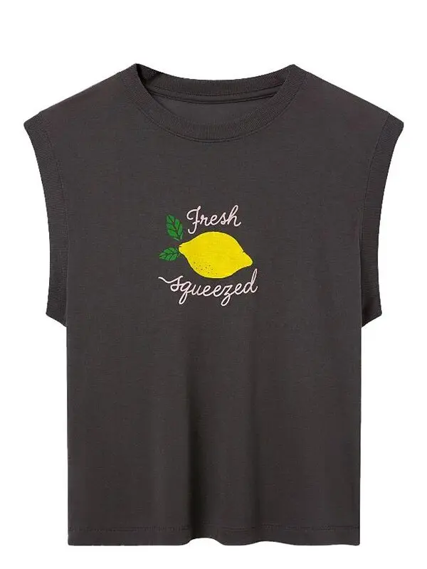 Junk Food Clothing Vintage Tissue Tank - Vintage Black