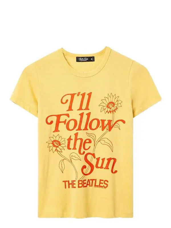 Junk Food Clothing The Beatles "i'll Follow The Sun" Graphic T-shirt - Dusty Citron