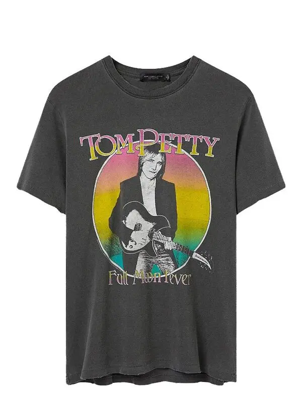 Junk Food Clothing Tom Petty Full Moon Fever Flea Market Tee - Vintage Black