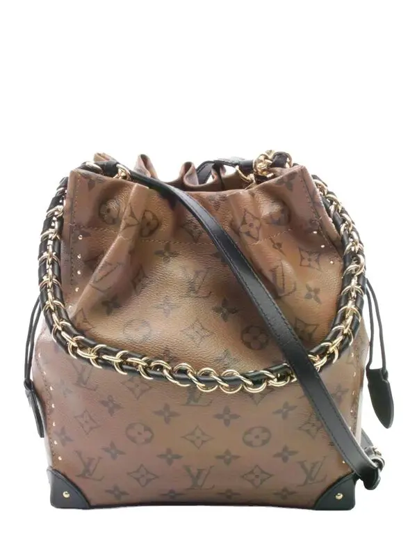 LOUIS VUITTON Monogram Reverse Noe Trunk Bucket Bag - Brown