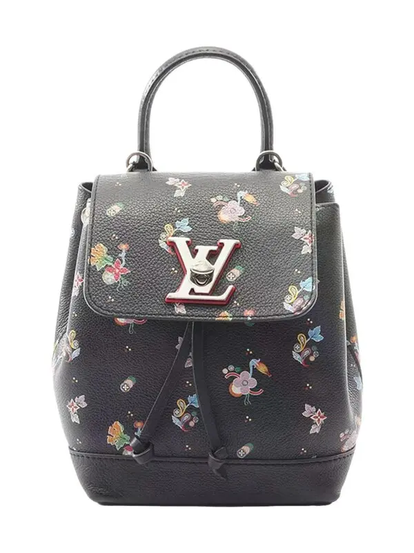 LOUIS VUITTON Taurillon Lockme Backpack - Black