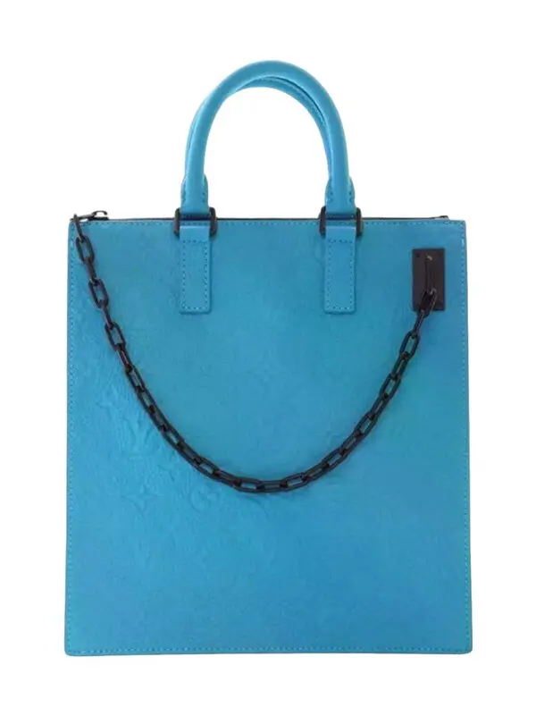 LOUIS VUITTON Monogram Taurillon Sac Plat Satchel - Blue