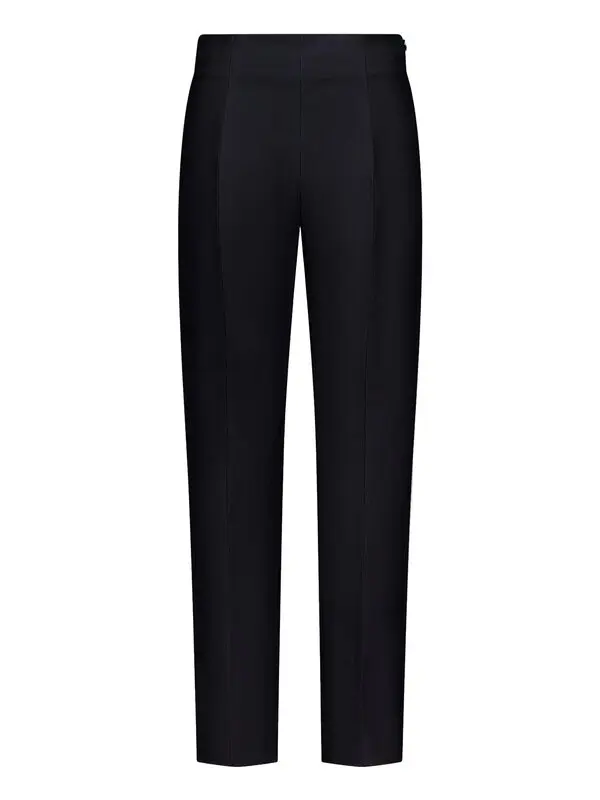 TOTEME Slim Evening Wool And Silk Trousers - Black