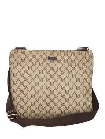 Gucci Gg Supreme Canvas Messenger Bag - Beige