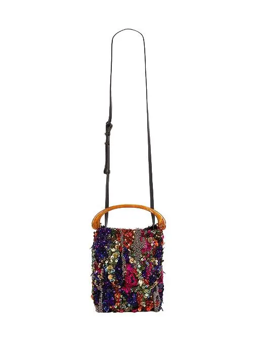 Dries Van Noten Embellished Small Crisp Bag - Orange