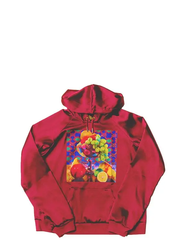 HOUSE OF CASWELL Gabriela Satin Hoodie - Red