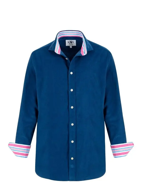 KOY CLOTHING Dark Cord Shirt - Blue