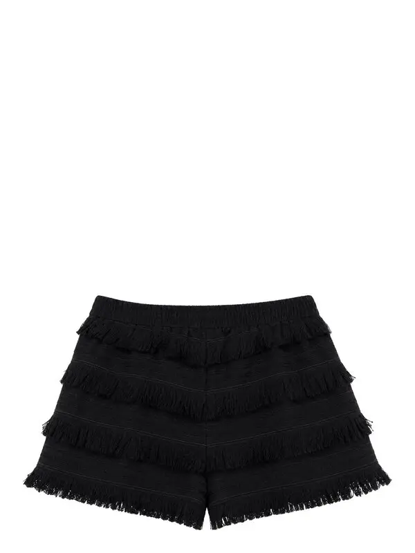 MIRIMALIST Fringe Shorts - Black