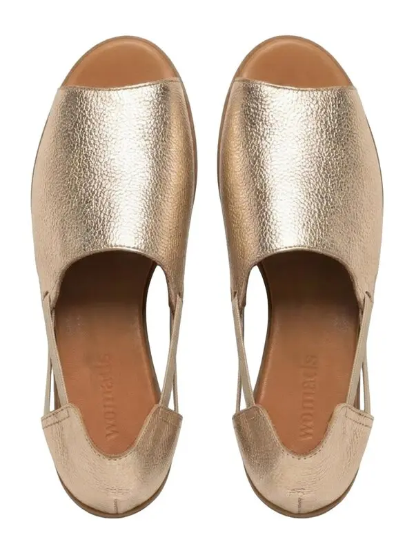 WOMADS Brilliant Peep Toes Metallic - Gold