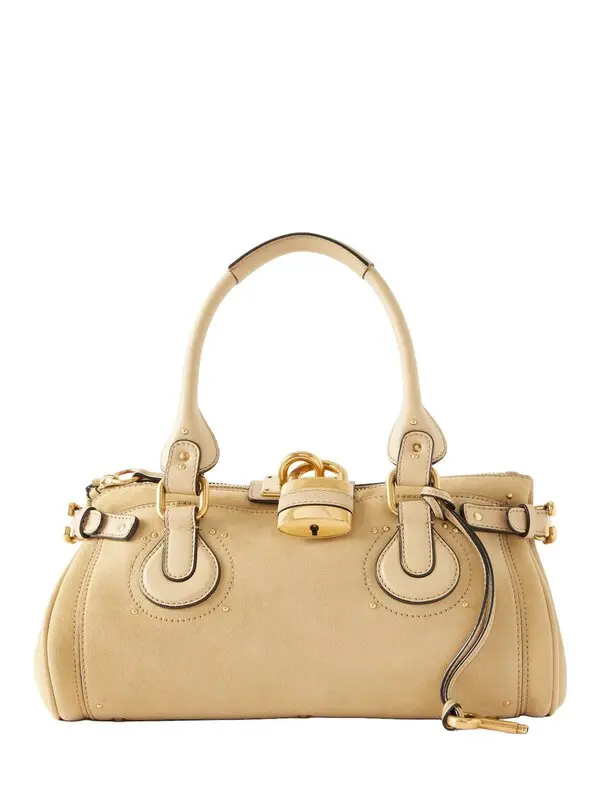 Chloé Paddington Suede Shoulder Bag - Neutrals