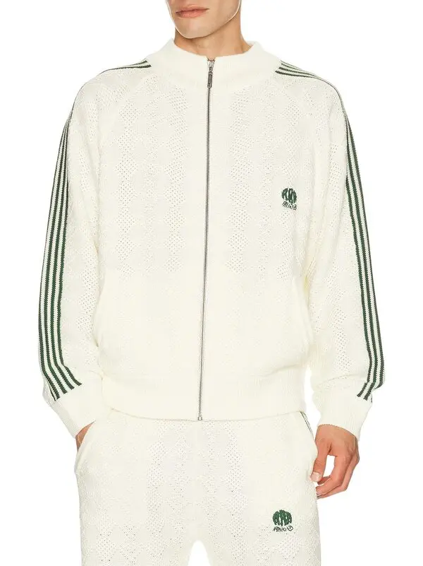 RICE NINE TEN Knitted Training Jacket - Off White