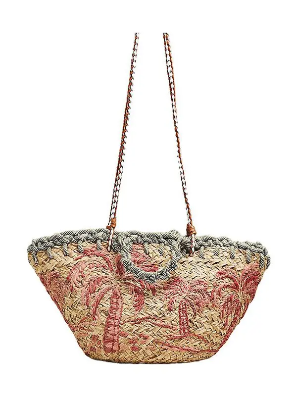 ARANAZ Aplaya Straw Tote Bag - Blush
