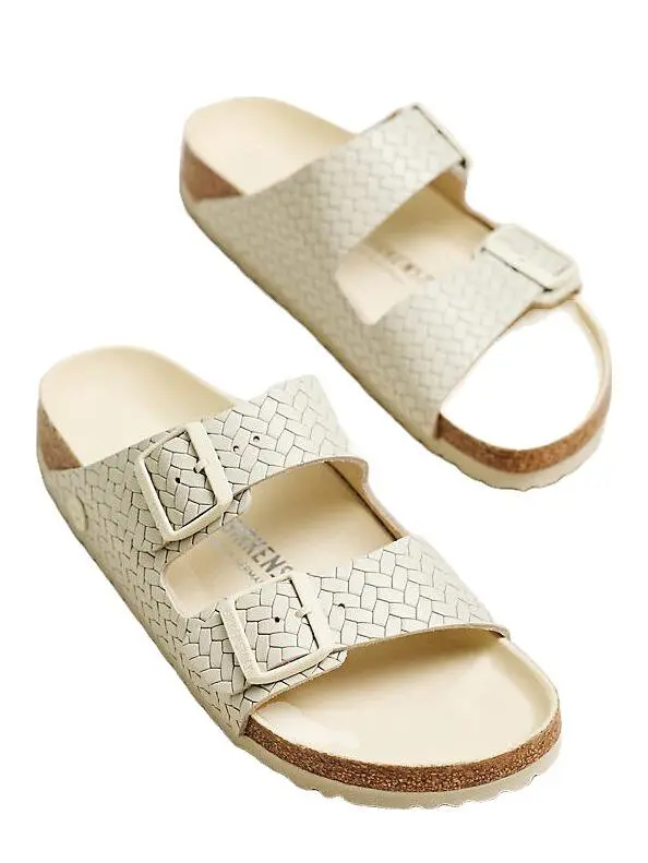 BIRKENSTOCK Arizona Woven Sandals - Ecru