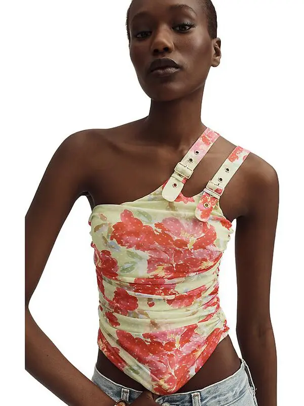 AFRM Phineas Buckle Top - Floral Dot