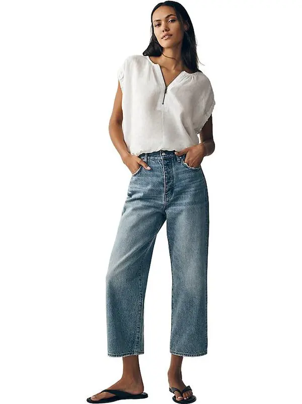 PISTOLA Cassie High Rise Crop Jeans - Care Free