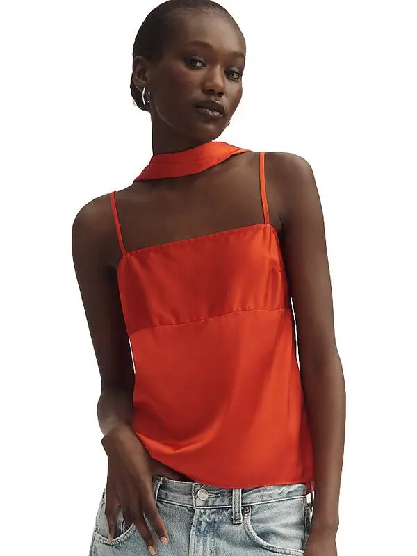MARE MARE Square-neck Tank With Scarf - Red