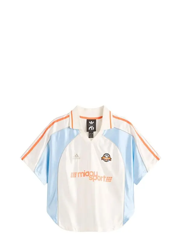 Adidas X Miaou Cropped Football Top - Chalk White