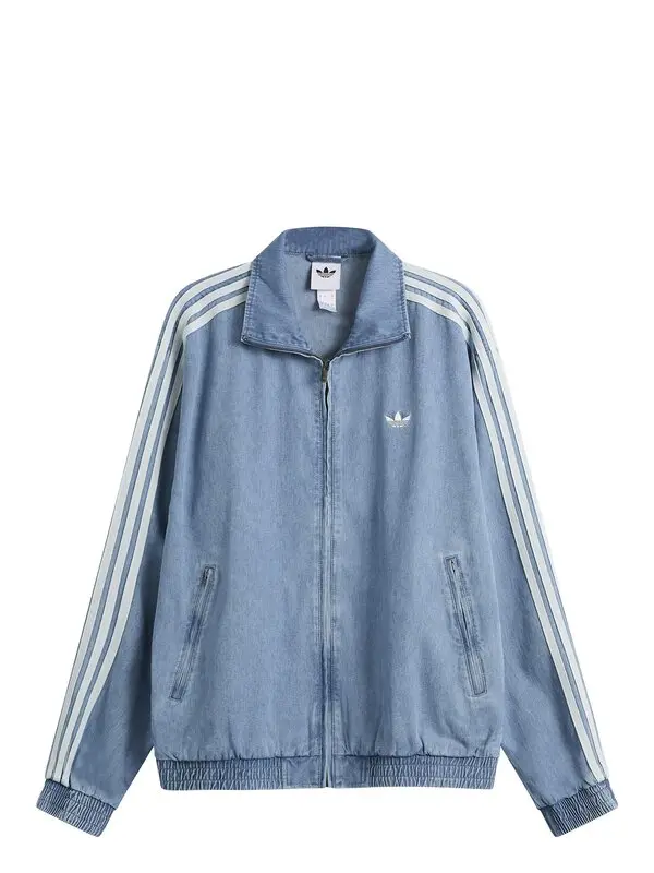 Adidas Denim Firebird Track Jacket - Light Blue