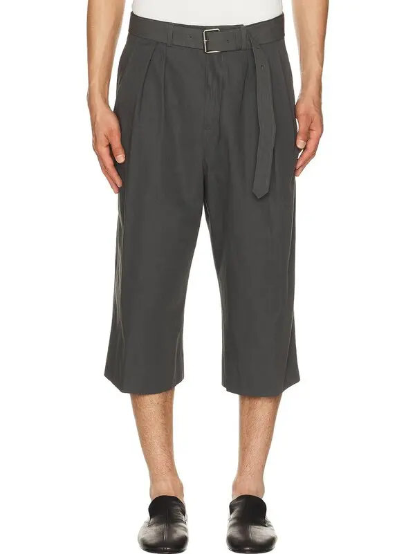 Dries Van Noten Charcoal Cropped Trousers - Dark Grey