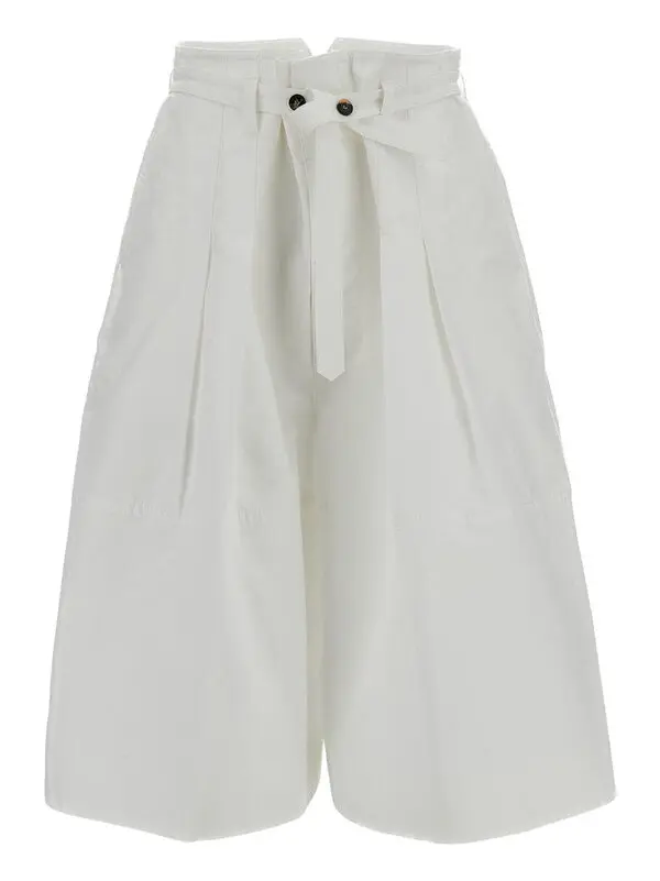 Bottega Veneta Pantaloni A Culotte - Bianco