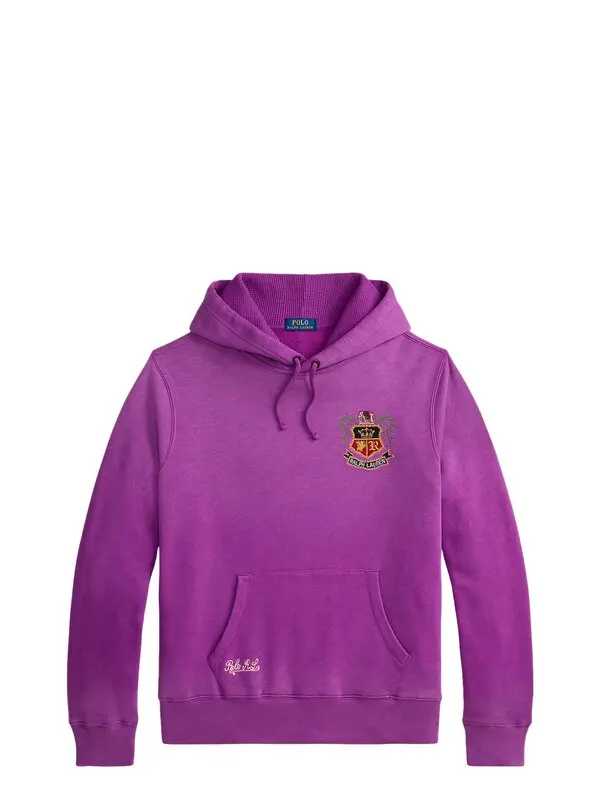Ralph Lauren Fit Embroidered Fleece Hoodie - Paloma Purple