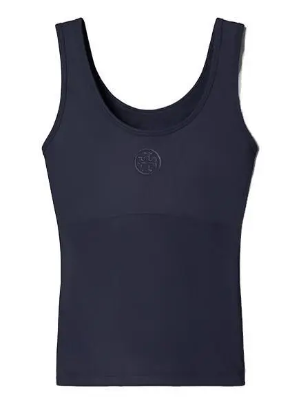 Tory Burch Embossed Logo Tennis Tank - Medium Navy