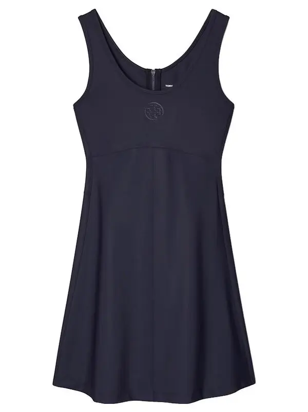 Tory Burch Sleeveless Scoop Neck Tennis Dress - Medium Navy