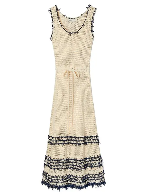 Tory Burch Cotton Knit Dress - French Cream