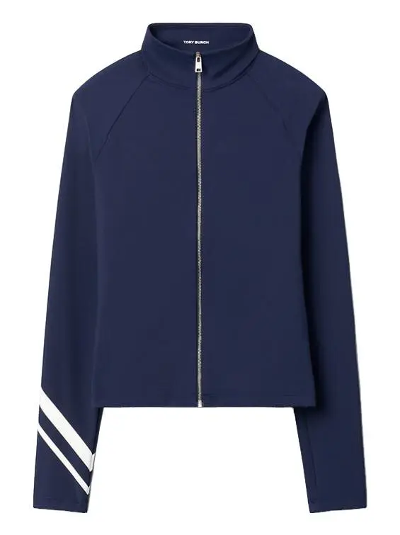 Tory Burch Chevron Full-zip Jacket - Tory Navy