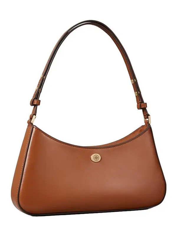 Tory Burch Robinson Zip Top Shoulder Bag - Aged Tan