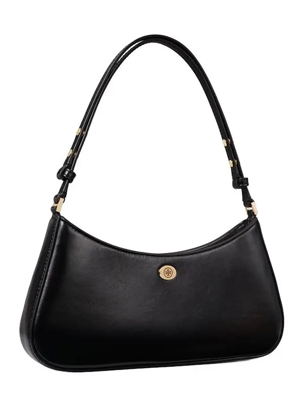 Tory Burch Robinson Zip Top Shoulder Bag - Black