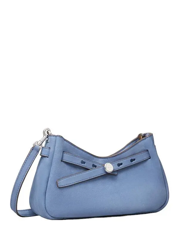 Tory Burch Romy Nubuck Zip-top Crossbody Bag - Soft Blue