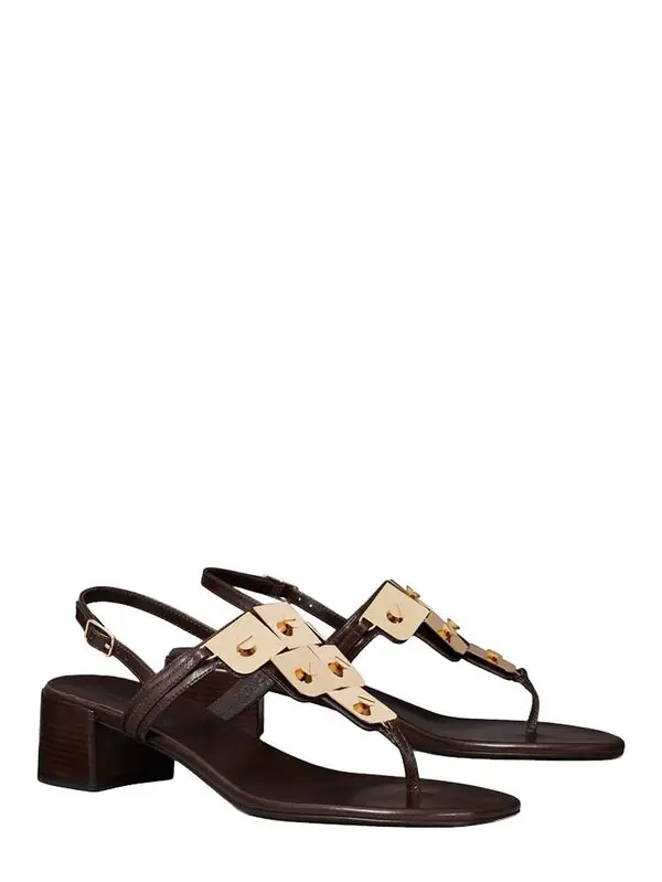 Tory Burch Gladiator Capri Heeled Sandal - Dark Cocoa