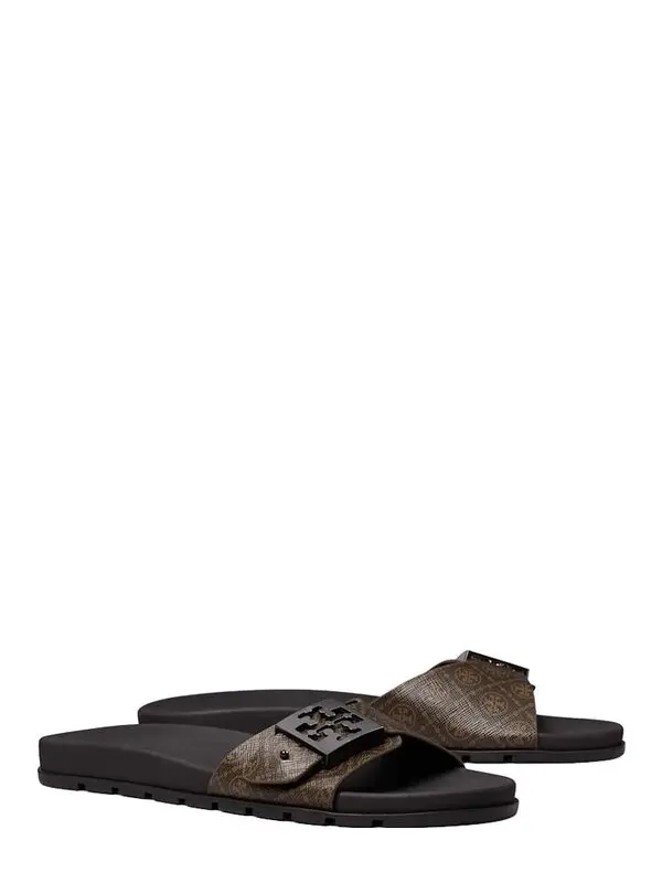 Tory Burch Mellow Buckle Slide Sandals - T Mono French Press/french Press