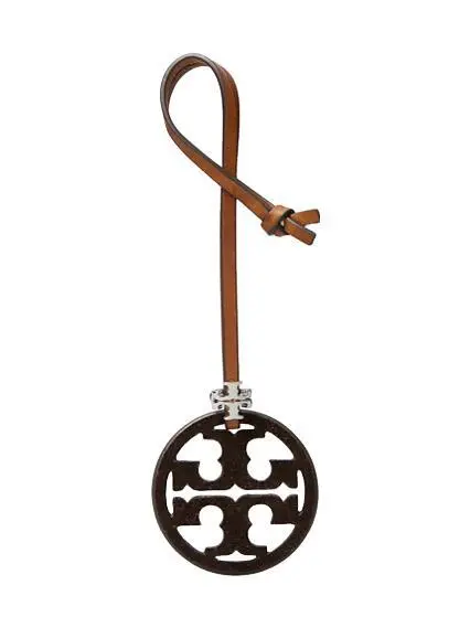 Tory Burch Miller Logo Bag Charm - Dark Cocoa