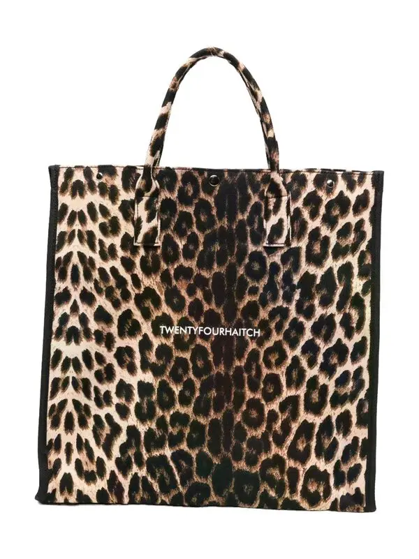 TWENTY FOURHAITCH Myrtos Leopard-print Tote Bag - Neutrals