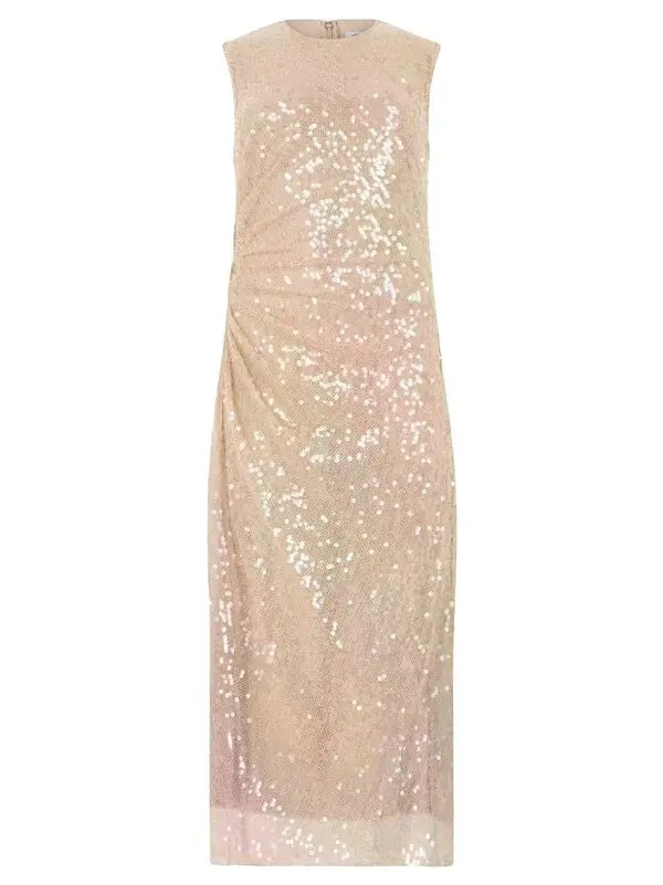 Veronica Beard Kimberly Sequin Midi Dress - Neutrals