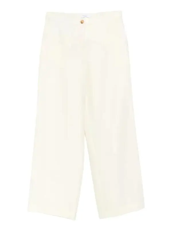 BARBA NAPOLI Elasticated Waist Wide-leg Trousers - Neutrals