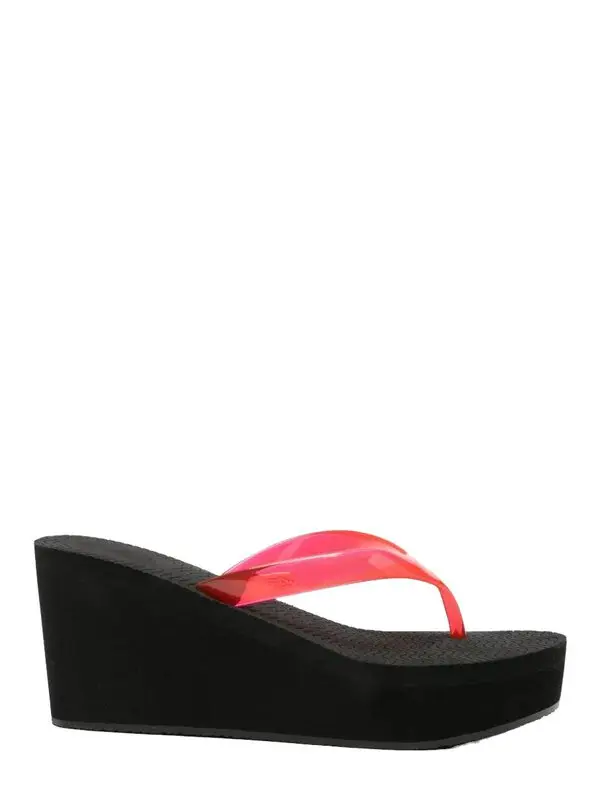 ANCIENT GREEK SANDALS Etheria Wedge Flip-flops - Black
