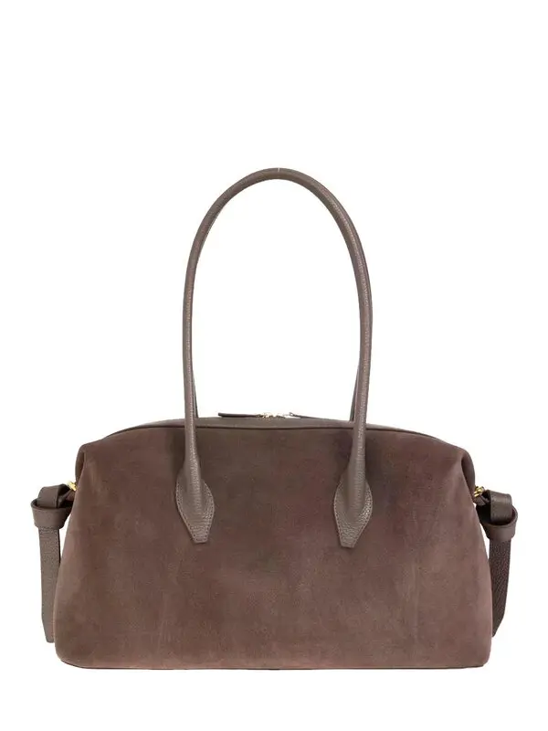 Yuzefi Brioche Suede Tote Bag - Brown