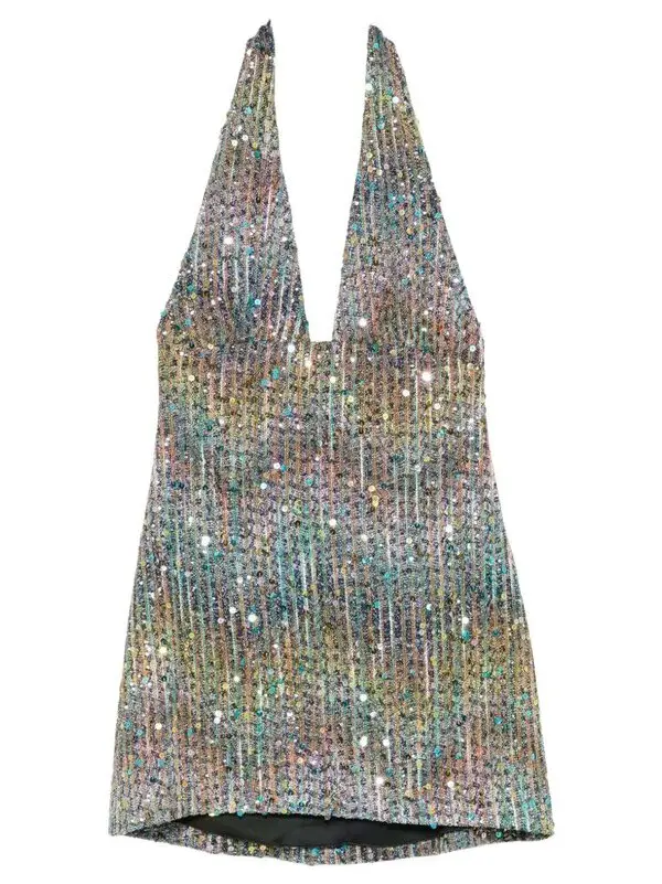 Missoni Sequin-embellished Halterneck Dress - Silver