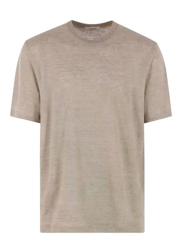 Agnona Linen T-shirt - Neutrals