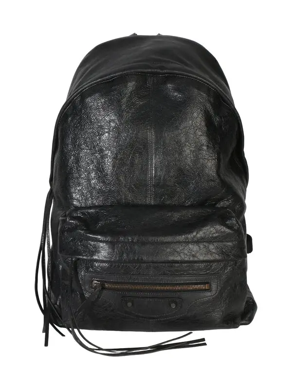Balenciaga Arena Lambskin Le City Backpack - Black