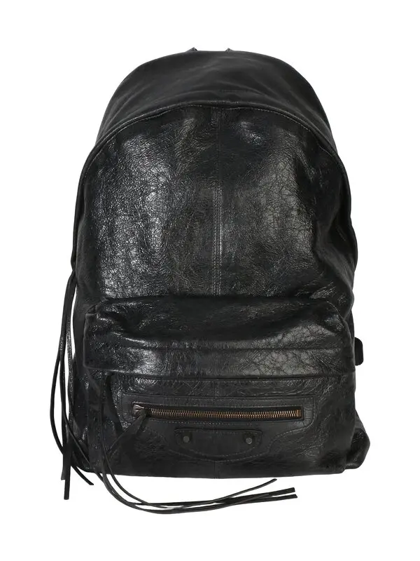 Balenciaga Arena Lambskin Le City Backpack - Black