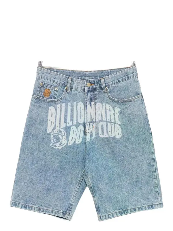 BILLIONAIRE BOYS CLUB Logo Print Denim Shorts - Blue