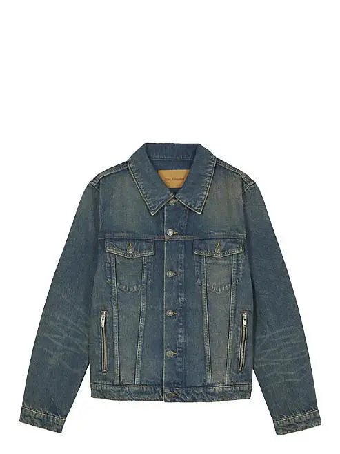 The Kooples Faded Denim Jacket - Medium Blue