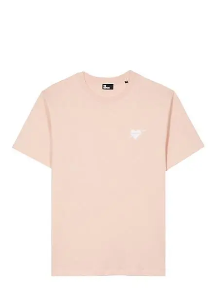 The Kooples Logo-print Short-sleeve Cotton T-shirt - Peach Pink