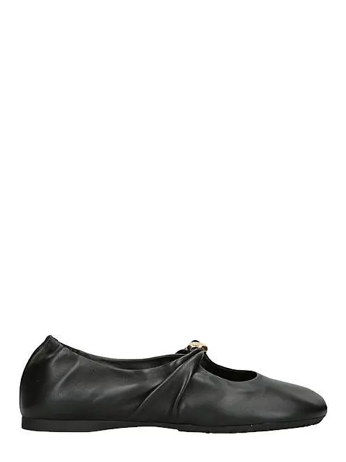 Loewe Pebble Soft Leather Ballet Flats - Black