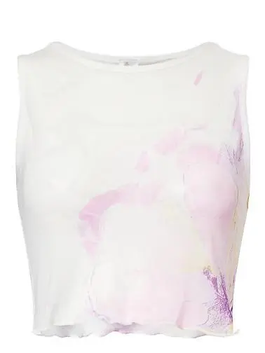 GRACEJACOB Sleeveless Mesh Crop Top - Multi